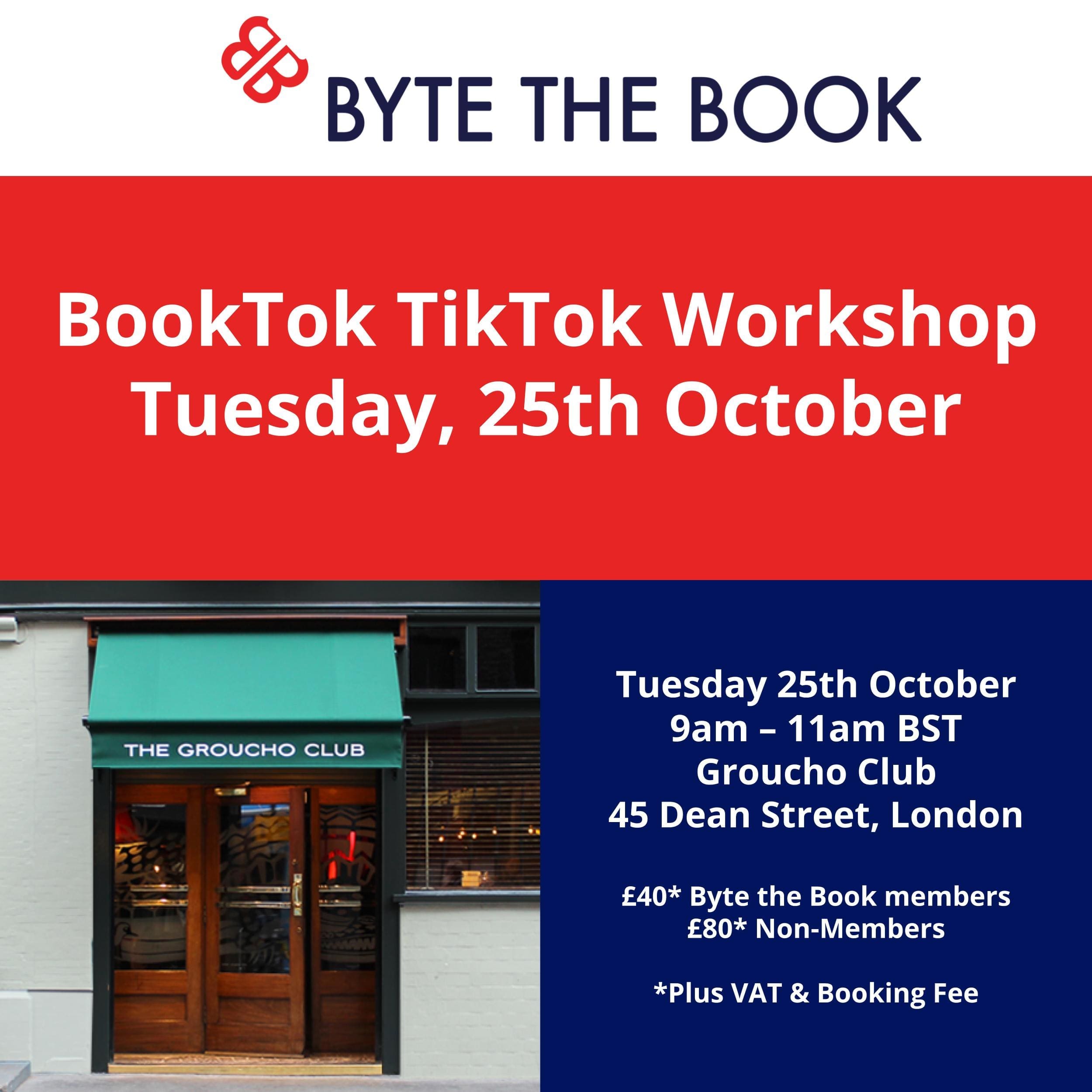 Byte The Book, BookTok TikTok Workshop - Byte The Book